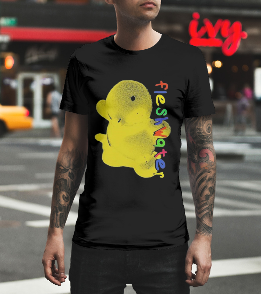 Fleshwater Colorful Text Yellow Ducky T-Shirt