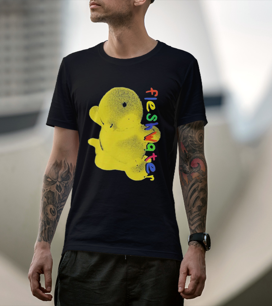 Fleshwater Colorful Text Yellow Ducky T-Shirt