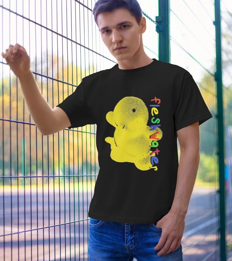 Fleshwater Colorful Text Yellow Ducky T-Shirt