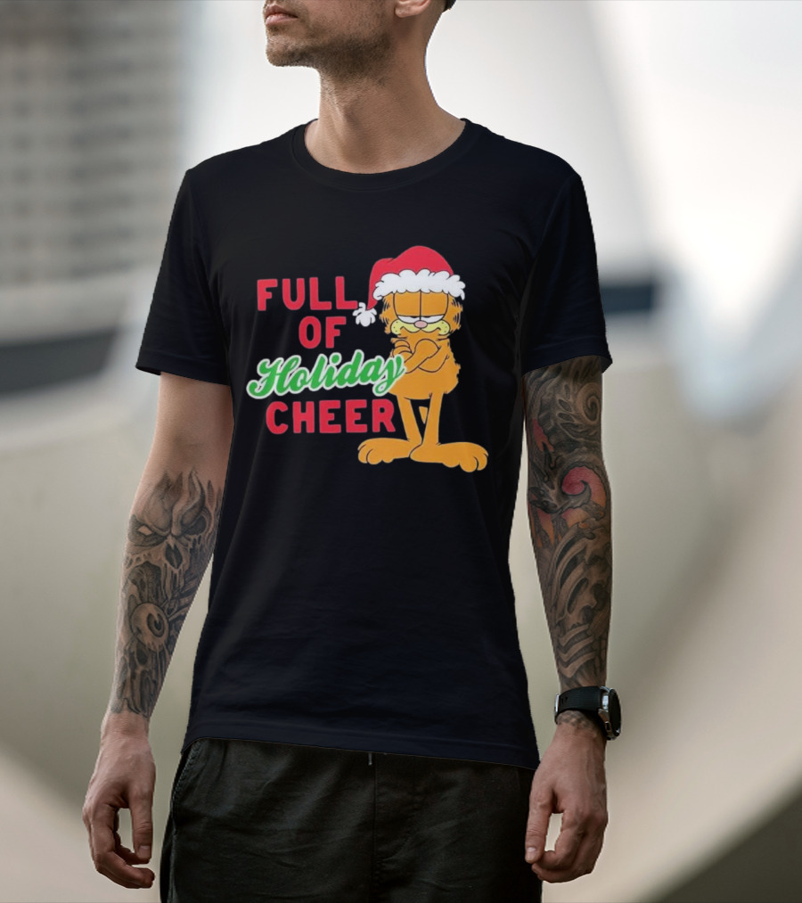 Garfield Full Of Holiday Cheer Ripple Junction T-Shirt