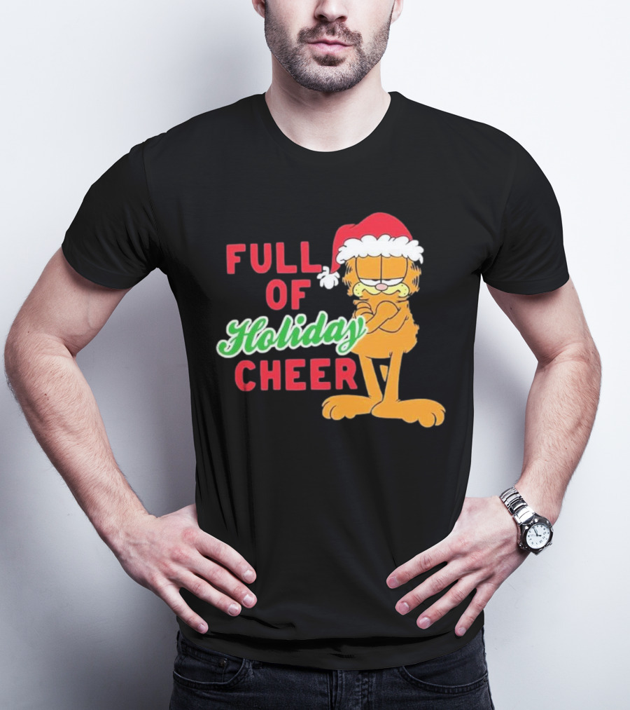 Garfield Full Of Holiday Cheer Ripple Junction T-Shirt