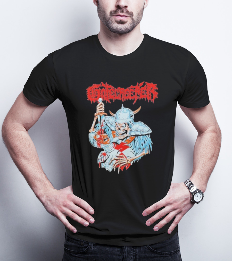 Gatecreeper Skeleton Warrior Stabbing T-Shirt