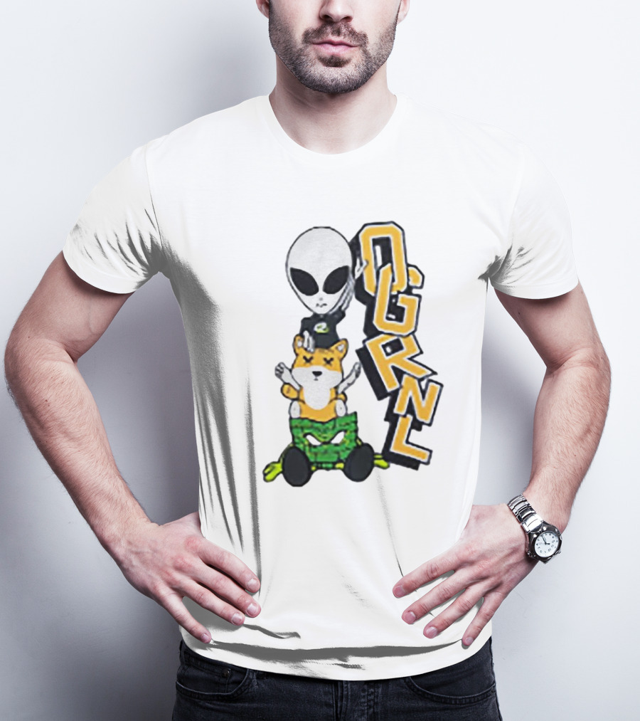 Rich And Lonely Alien With Bear OGRNL X Optic T-Shirt