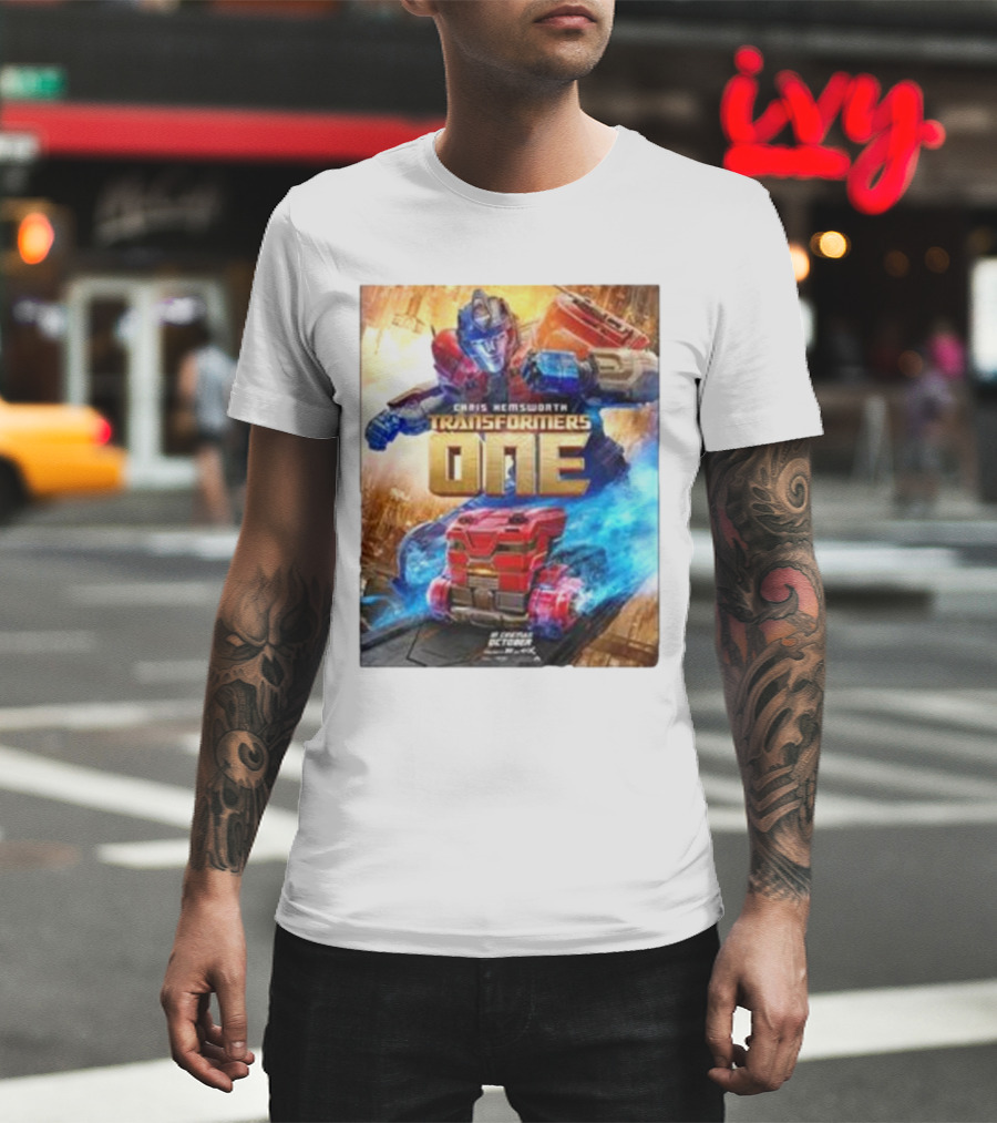 Chris Hemsworth Transformers One Robots Not In Disguise Merchandise T-Shirt