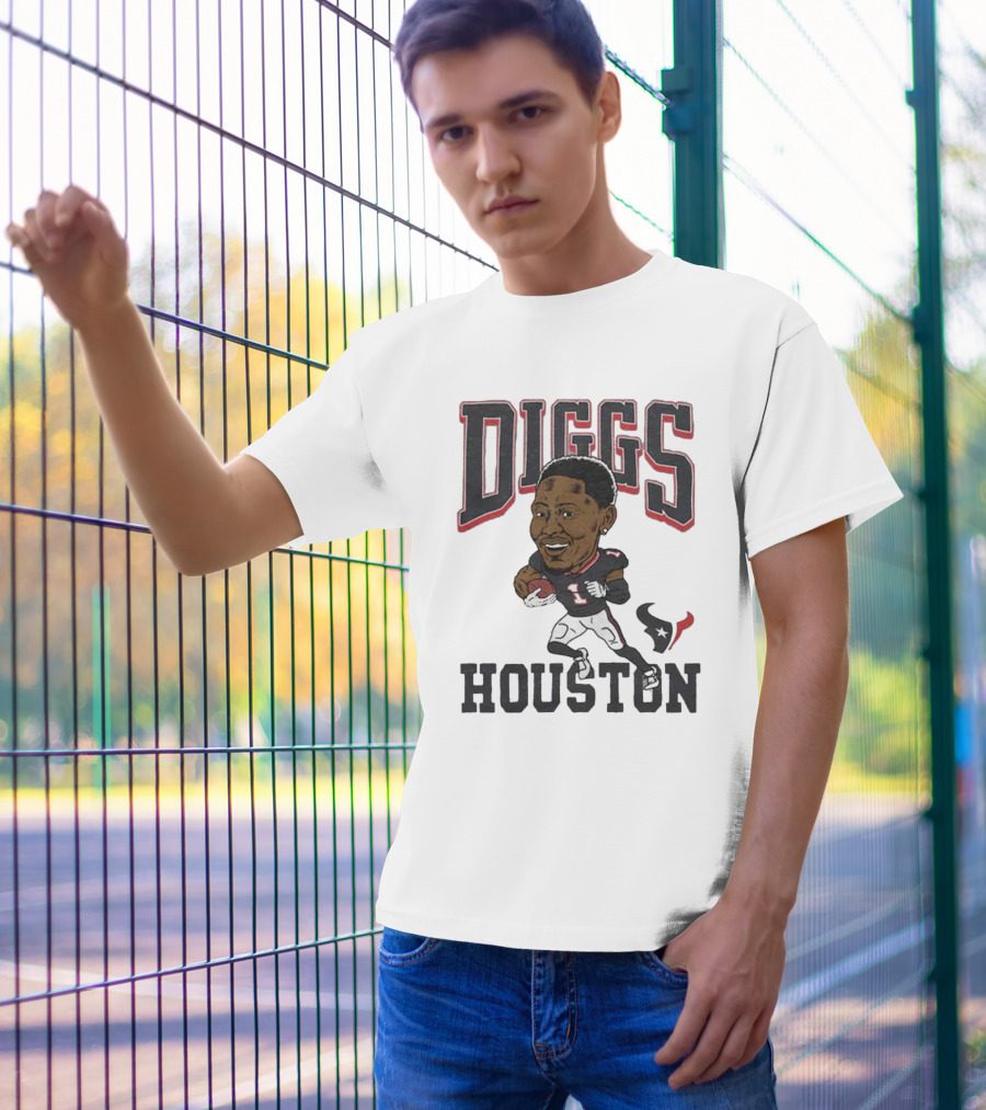 Diggs Houston Texans Football Player Caricature T-Shirt