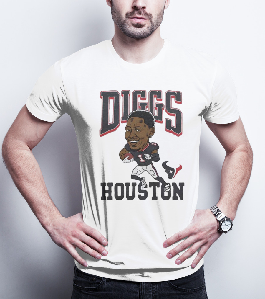 Diggs Houston Texans Football Player Caricature T-Shirt