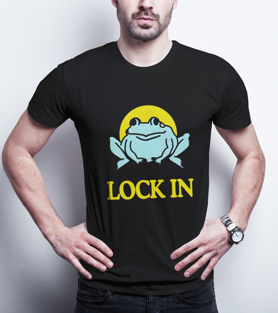 Born To Dilly Dally Frog Forced To Lock In Sun Background T-Shirt