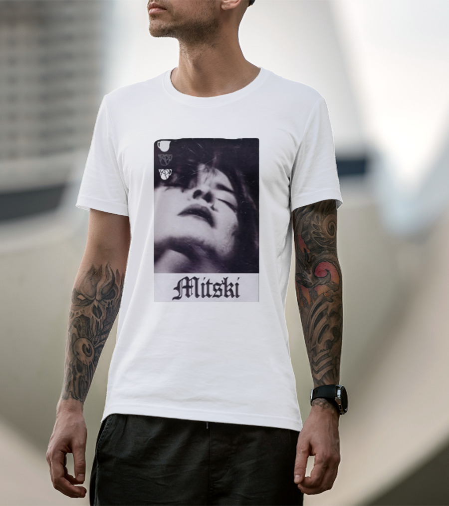 Mitski Gothic Black And White Portrait T-Shirt