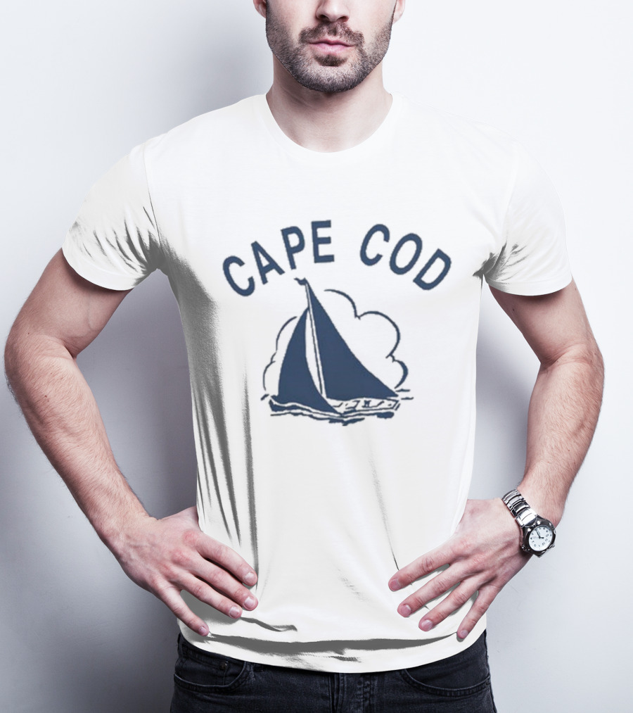 Cape Cod Sailboat Derek Guy Vintage Style Sailing T-Shirt