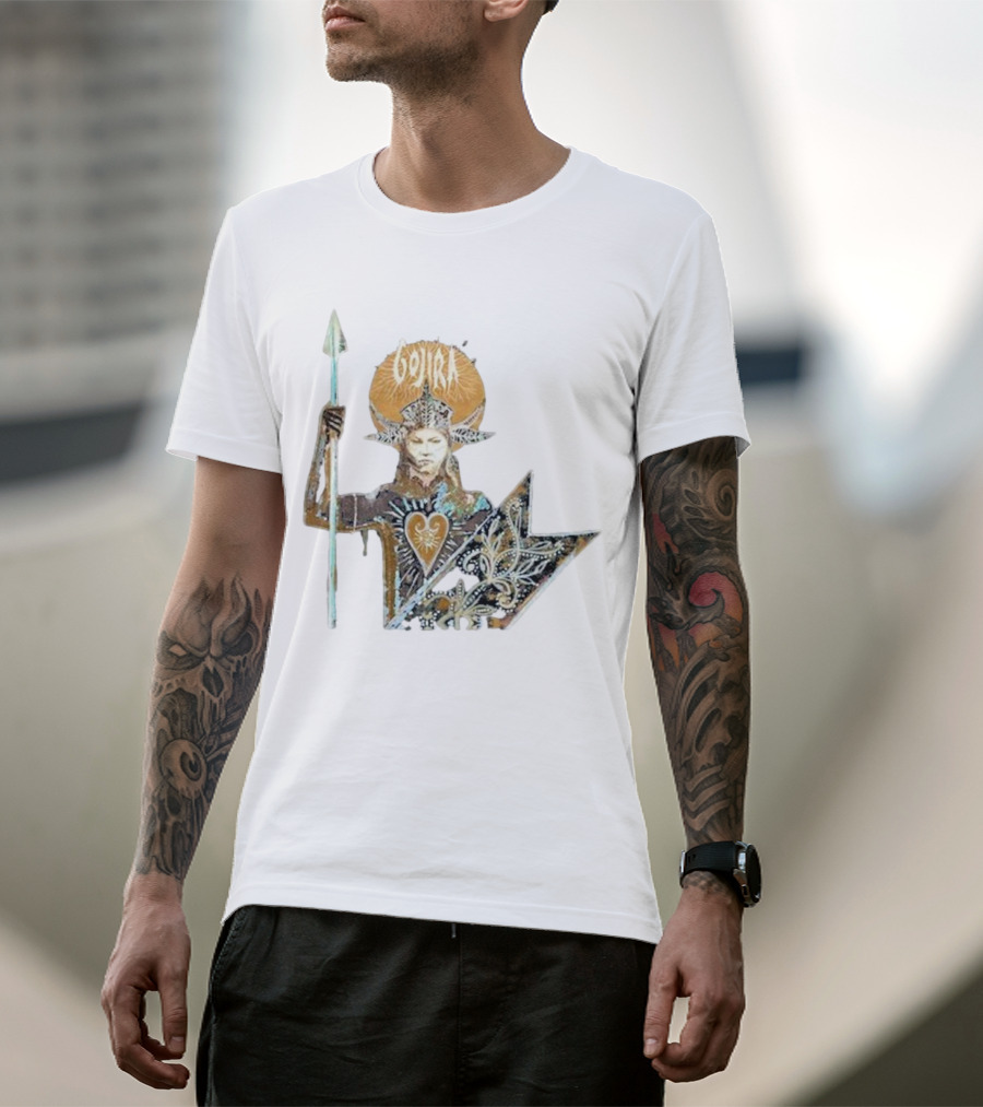 Gojira Fortitude Warrior Album Art Iconic Spear Holder T-Shirt