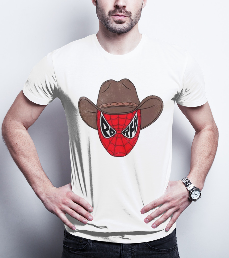 Por Favor Porfa Man Spider Cowboy Mask T-Shirt