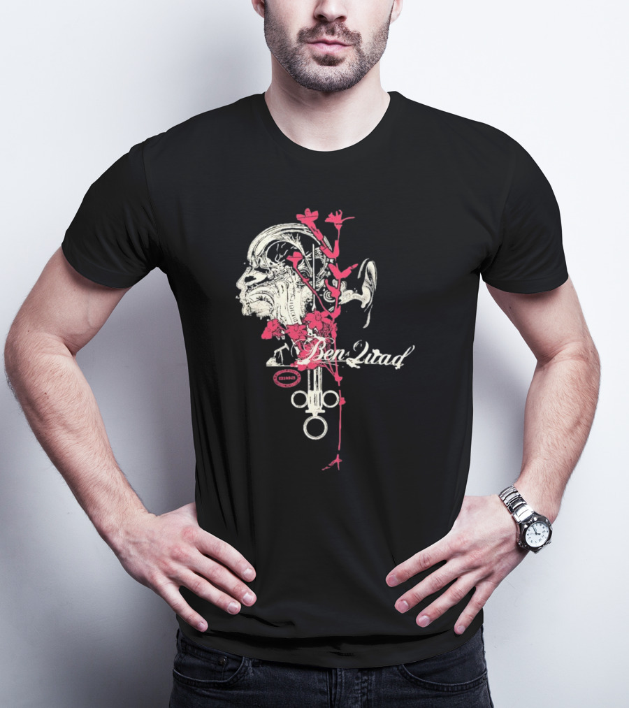 Purenoise Ben Quad Anatomy Circuit Roses Skull T-Shirt