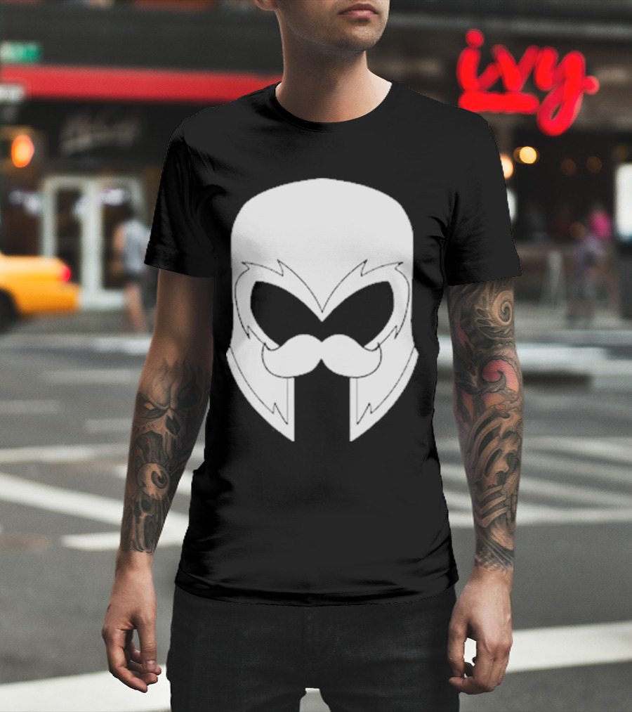 Remix’D Curleh Mustache Wolverine Mask T-Shirt