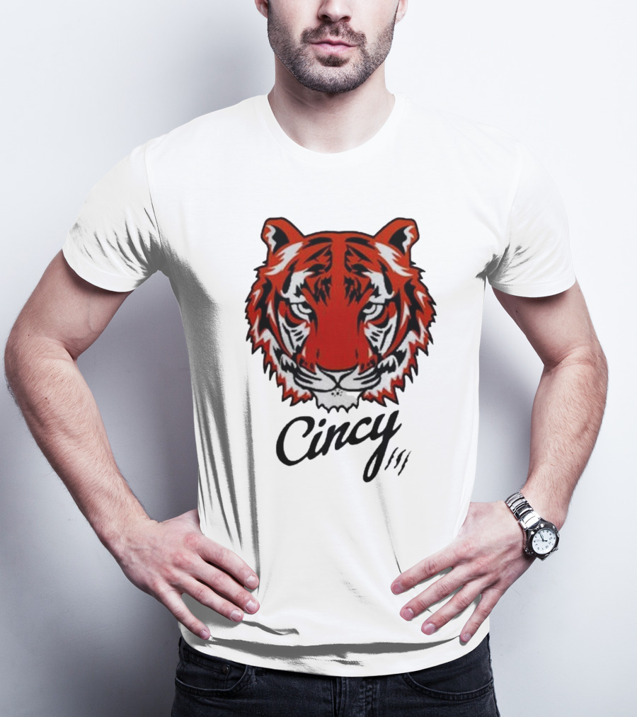 Cincinnati Bengals Cincy The Tiger Head T-Shirt