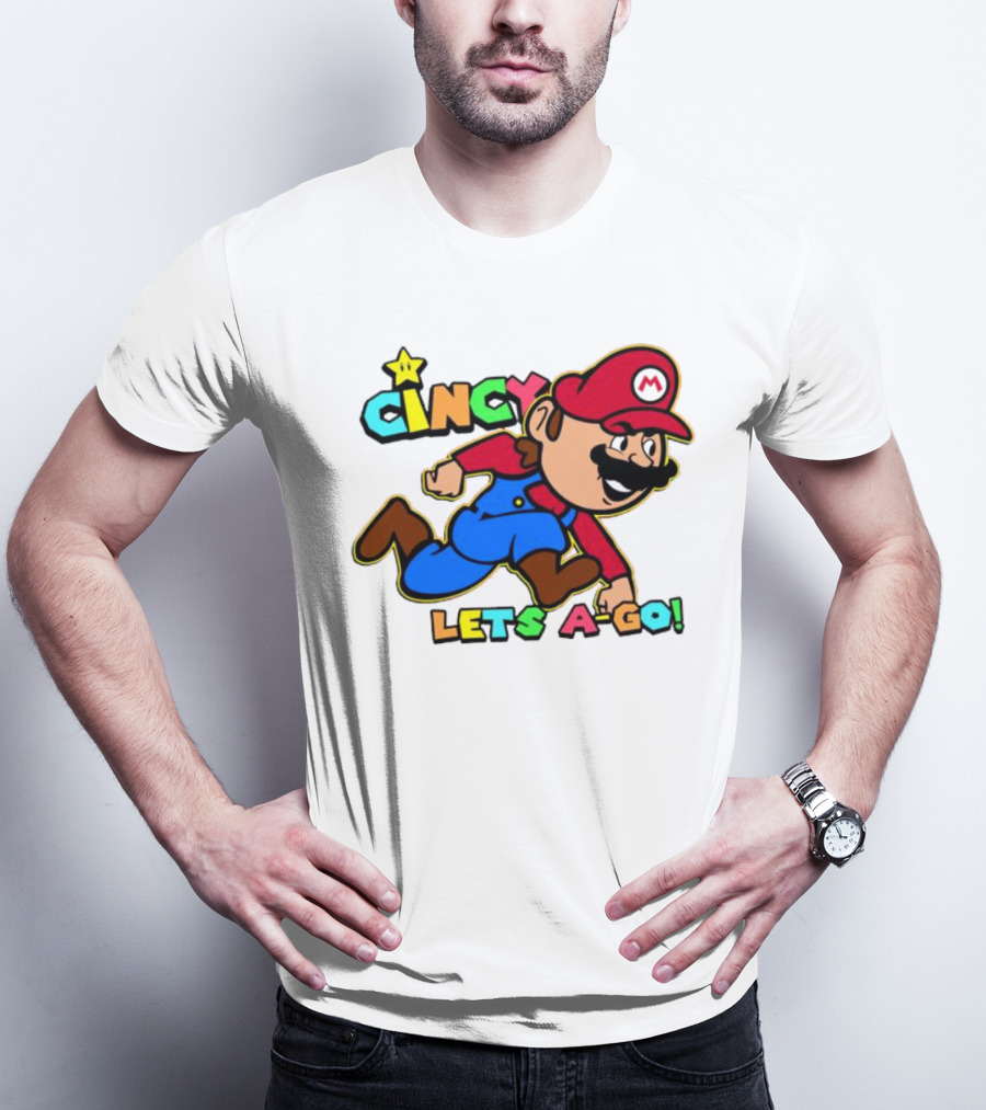 Cincy Let's A-Go Mr Mario Cincinnati T-Shirt