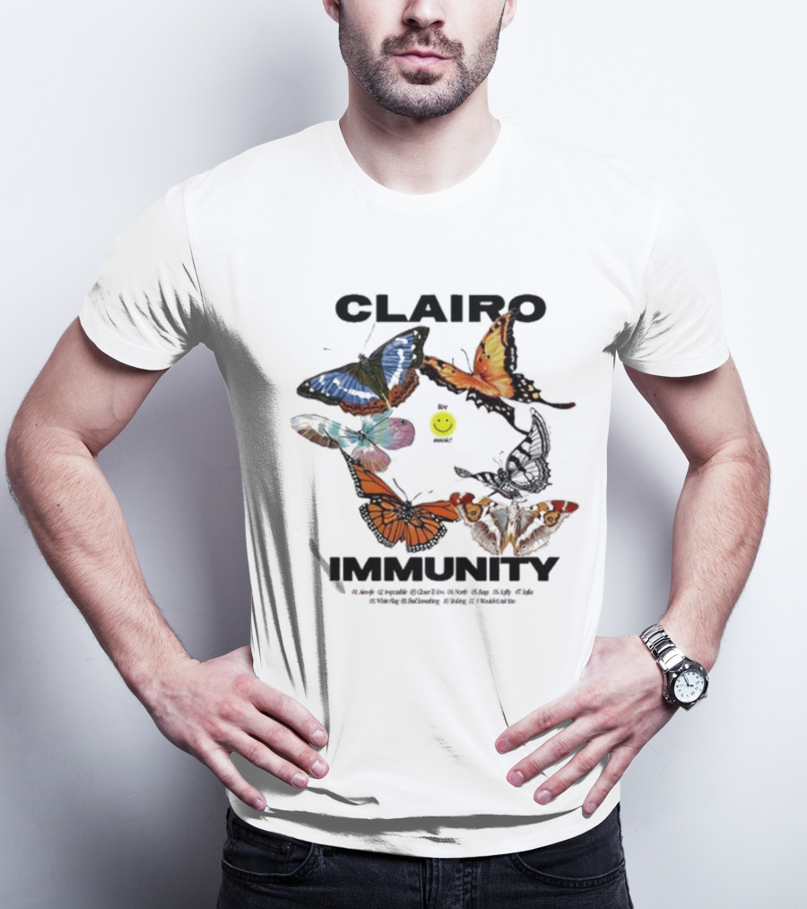 Clairo Immunity Butterfly Smiley T-Shirt