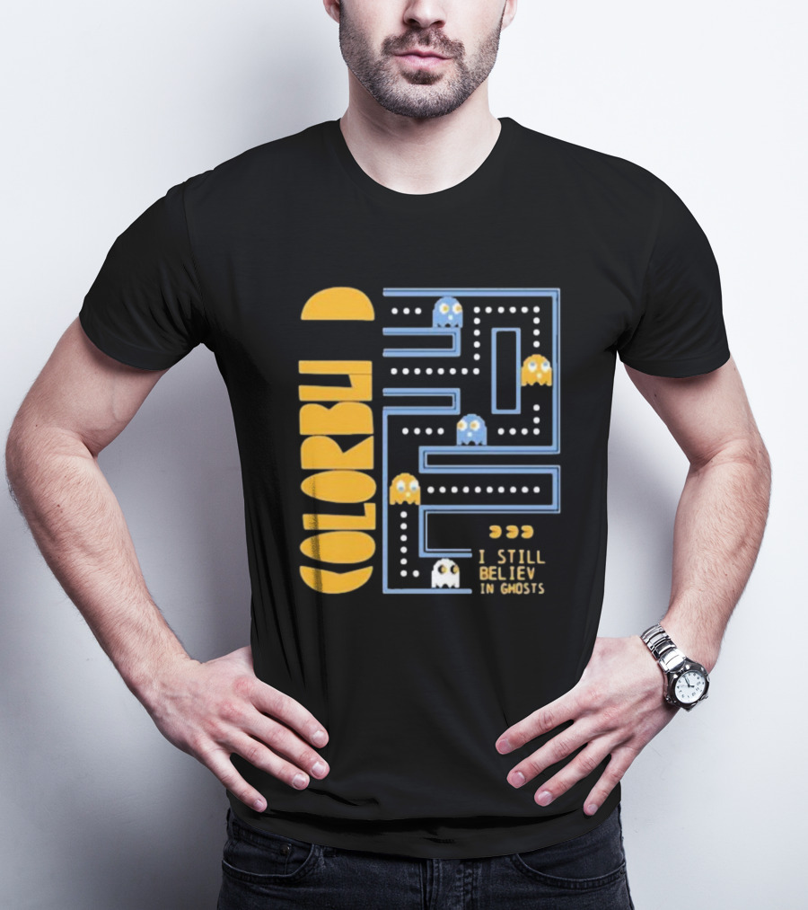 Colorblind I Still Believe In Ghosts Pac-Man Ghosts Maze T-Shirt