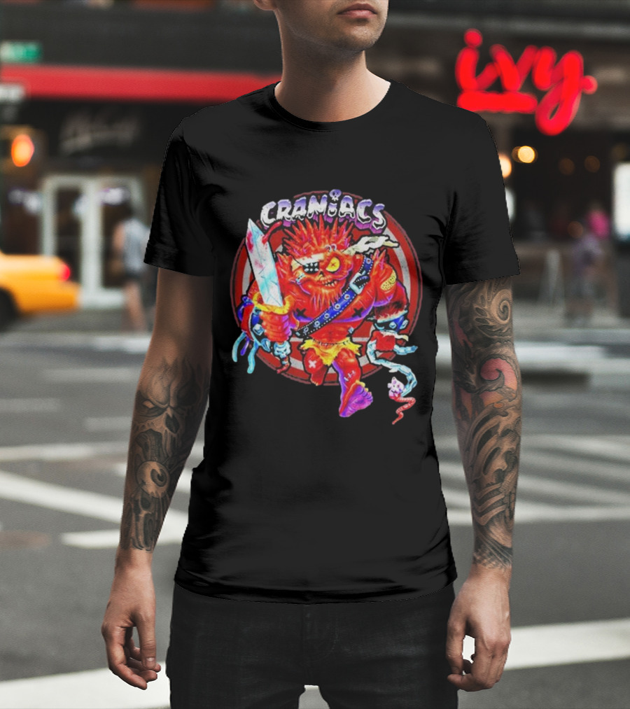 Craniacs Sonny Monster Warrior With Spiked Hair And Eye Patch Holding Sword T-Shirt