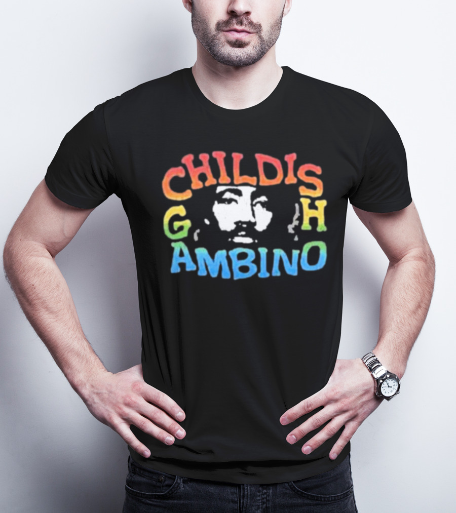 Childish Gambino Colorful Portrait The New World Tour T-Shirt