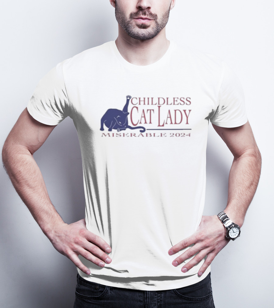 Childless Cat Lady Miserable T-Shirt