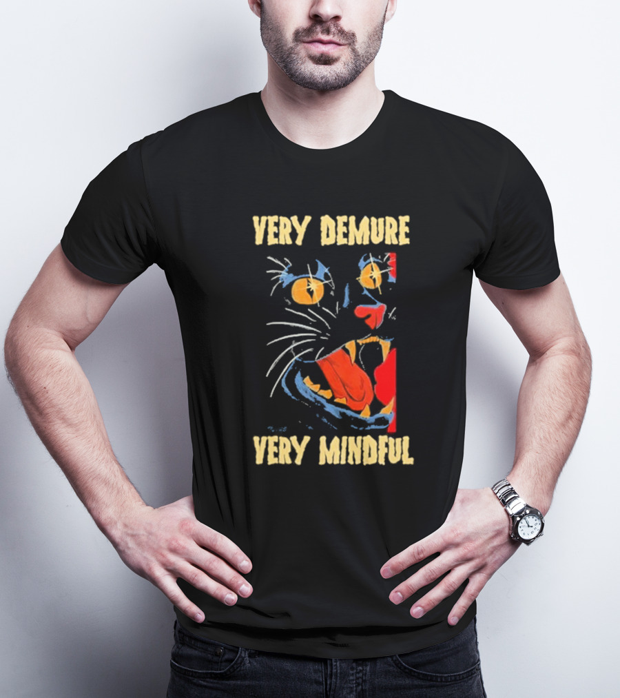Very Demure Very Mindful Galactic Cat Face T-Shirt