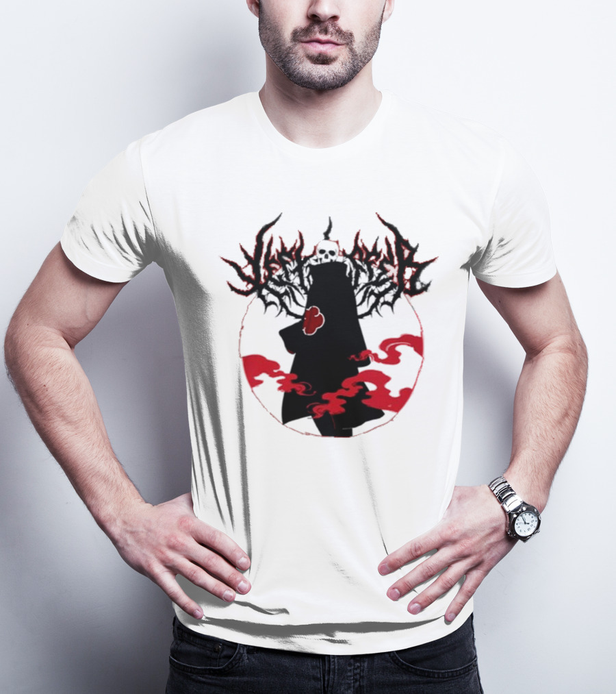 Left To Suffer Ninja Skull Shadow Red Cloud T-Shirt