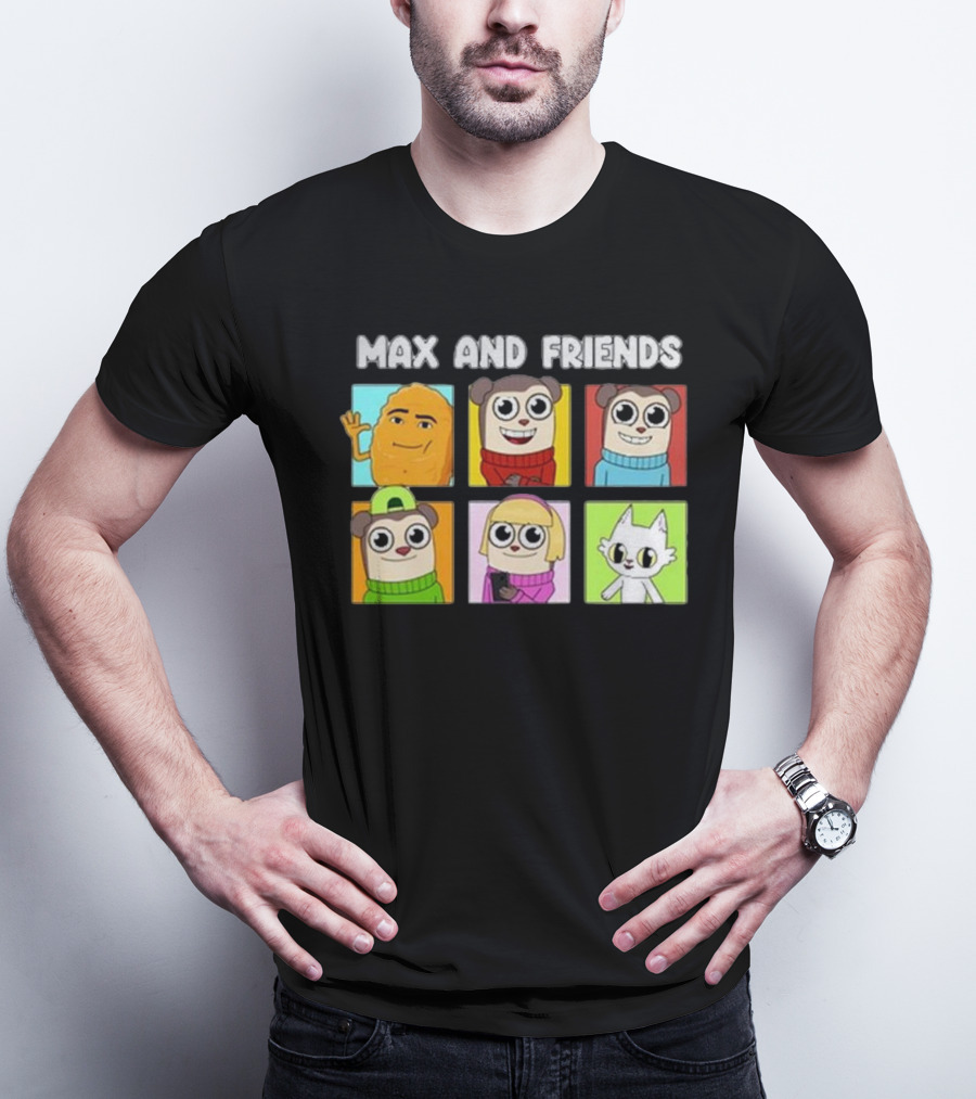 Max And Friends Cartoon Characters Collection T-Shirt