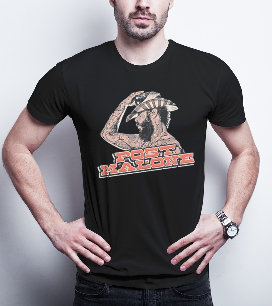 Cheatin Snakes Post Malone Cowboy Tattoo Sketch T-Shirt