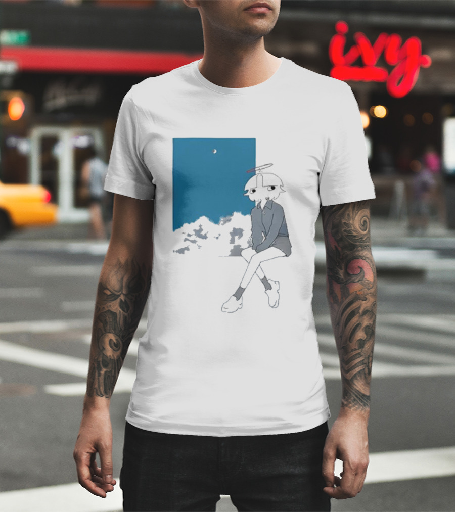 Chew Chew Store Shining Sitting By The Blue Window T-Shirt