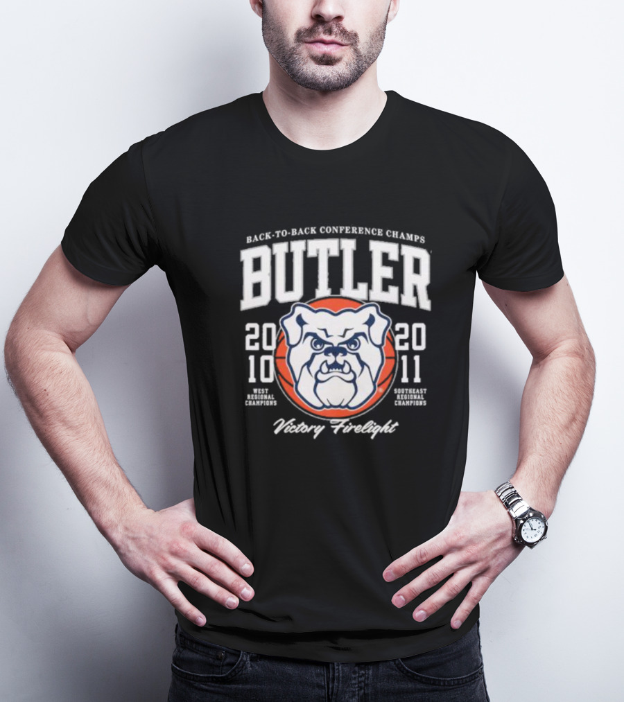 Back-to-Back Conference Champs Butler 2010 2011 Victory Firelight T-Shirt
