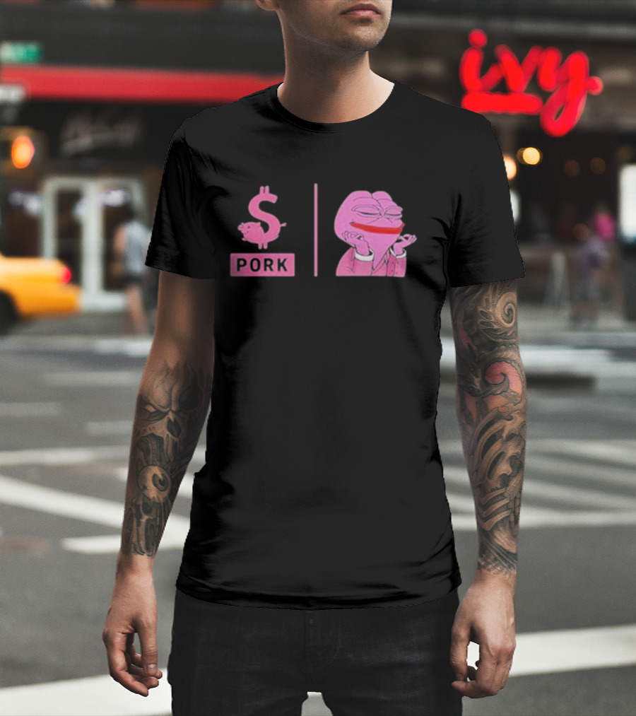 Pork $pork Pepe Meme Pink Frog T-Shirt