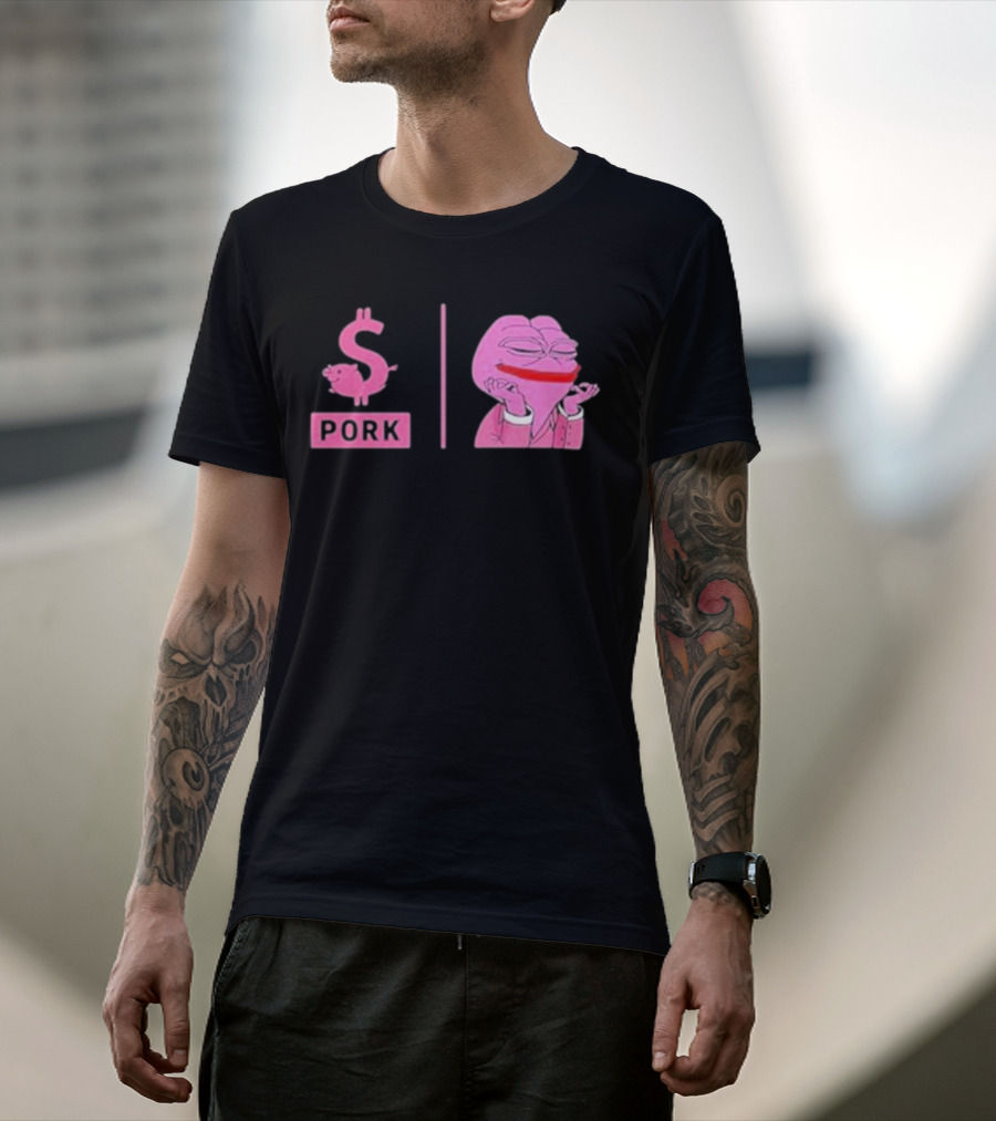 Pork $pork Pepe Meme Pink Frog T-Shirt