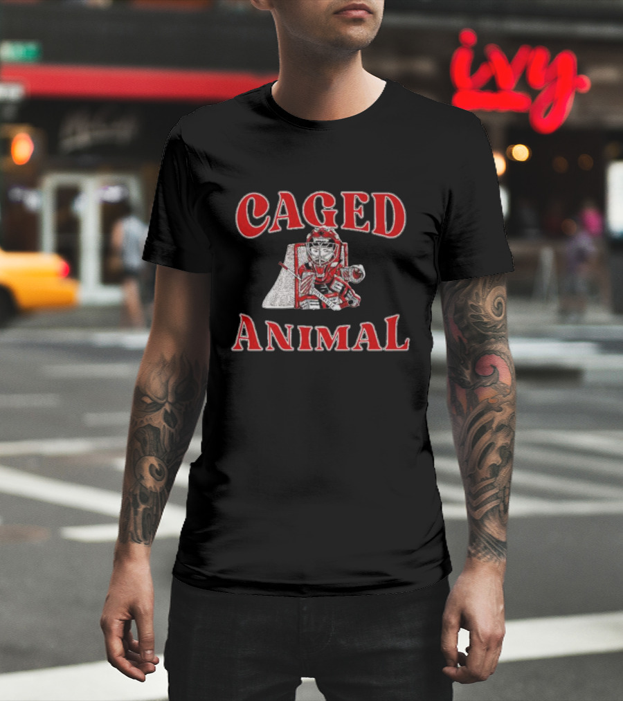 Caged Animal Hockey Goalie Huntsville T-Shirt
