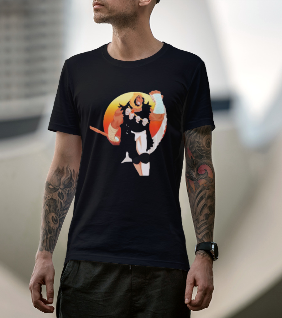 CALIFORNIA NIGHTMARE ISSUE #3 Fierce Warrior With Skulls And Sunset Background T-Shirt