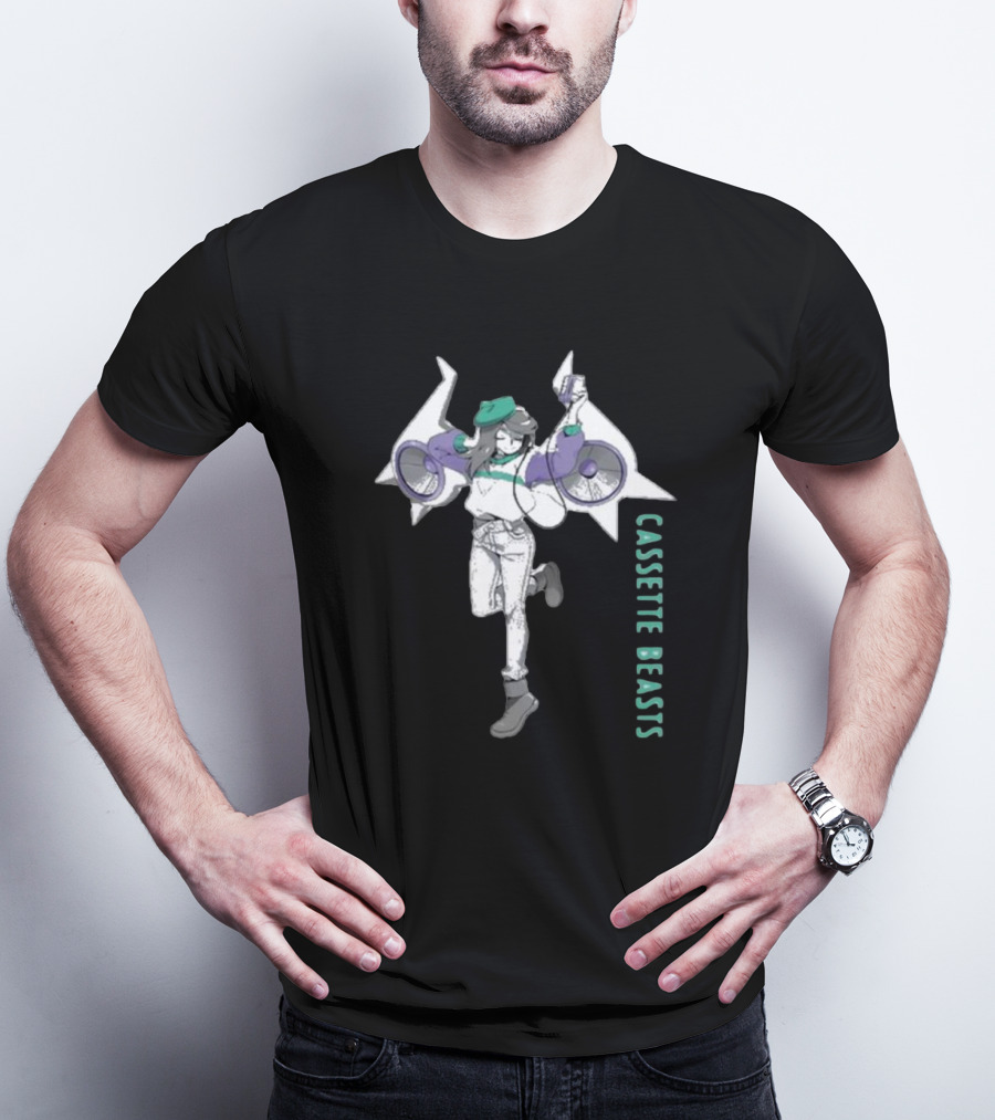 Cassette Beasts Retro Style Character With Boombox T-Shirt
