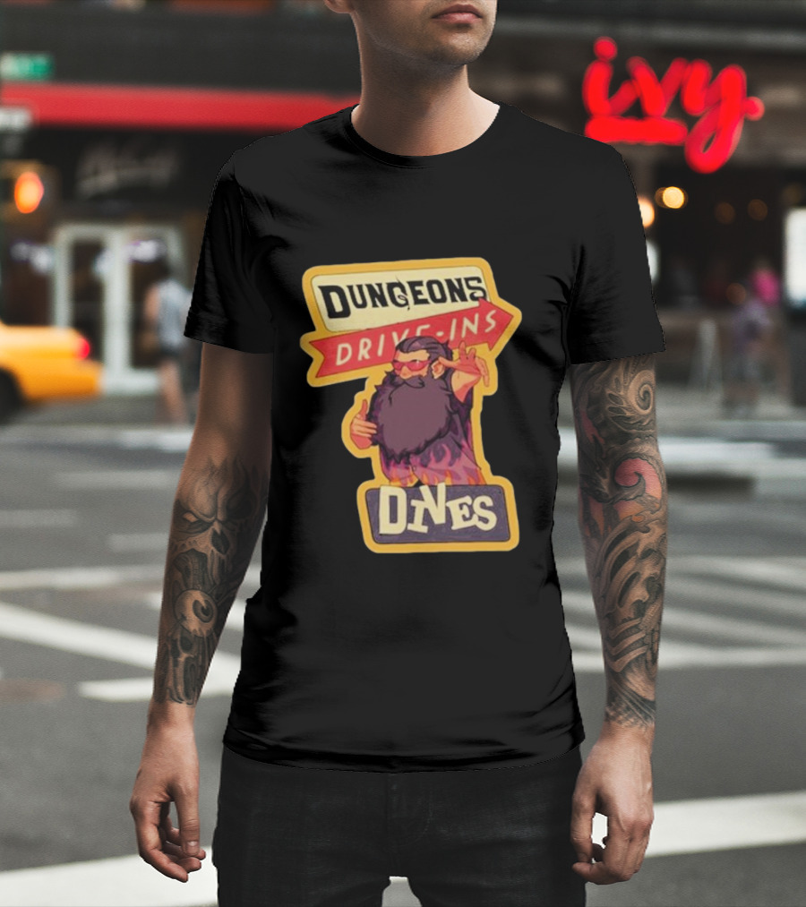 Dungeons Drive-Ins Dives Catskullery Senshi T-Shirt