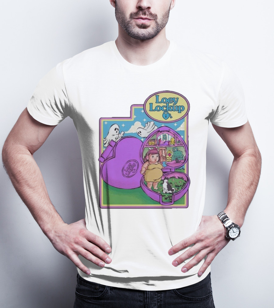 Loey Lane Loey Lockup Heart-Shaped Haunted Toy With Ghosts And Puppy T-Shirt