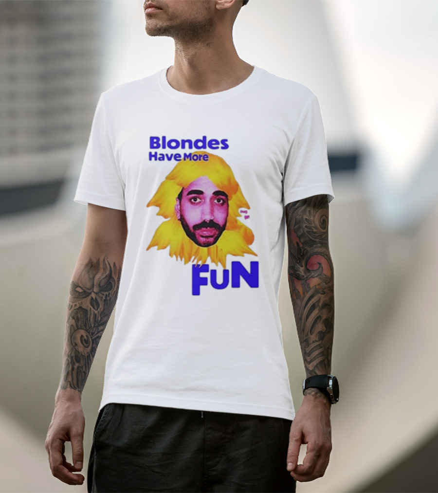Blondes Have More Fun Face Yellow Hair T-Shirt