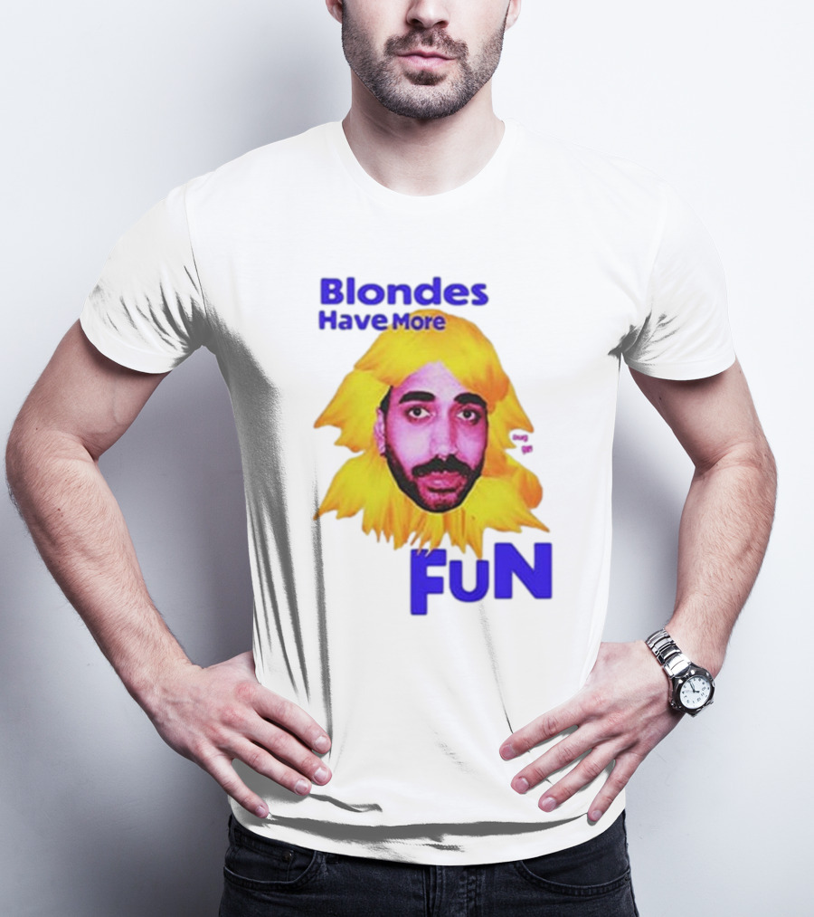 Blondes Have More Fun Face Yellow Hair T-Shirt