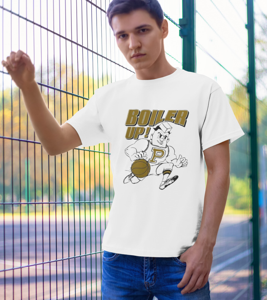 BOILER UP Basketball 70's Mascot P T-Shirt