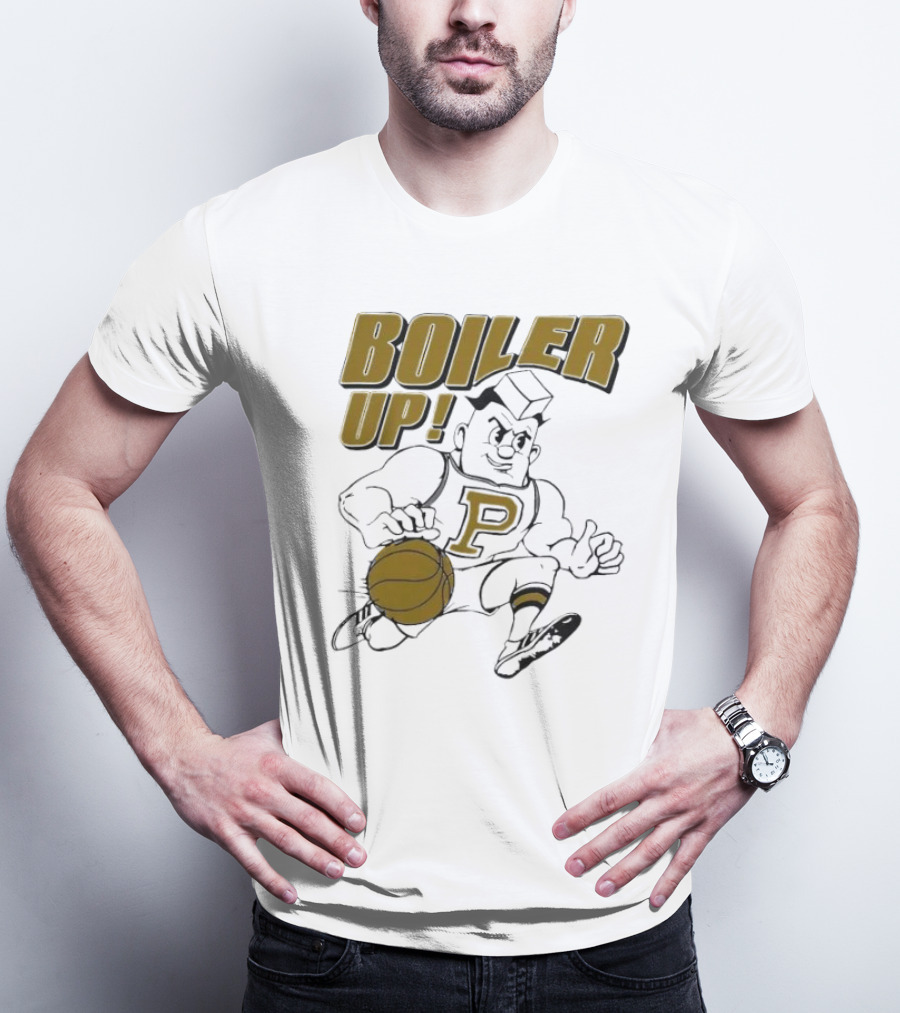 BOILER UP Basketball 70's Mascot P T-Shirt