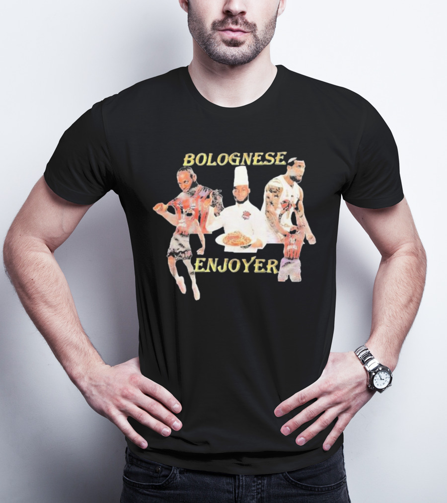 Bolognese Enjoyer Basketball Player Chef Motif T-Shirt