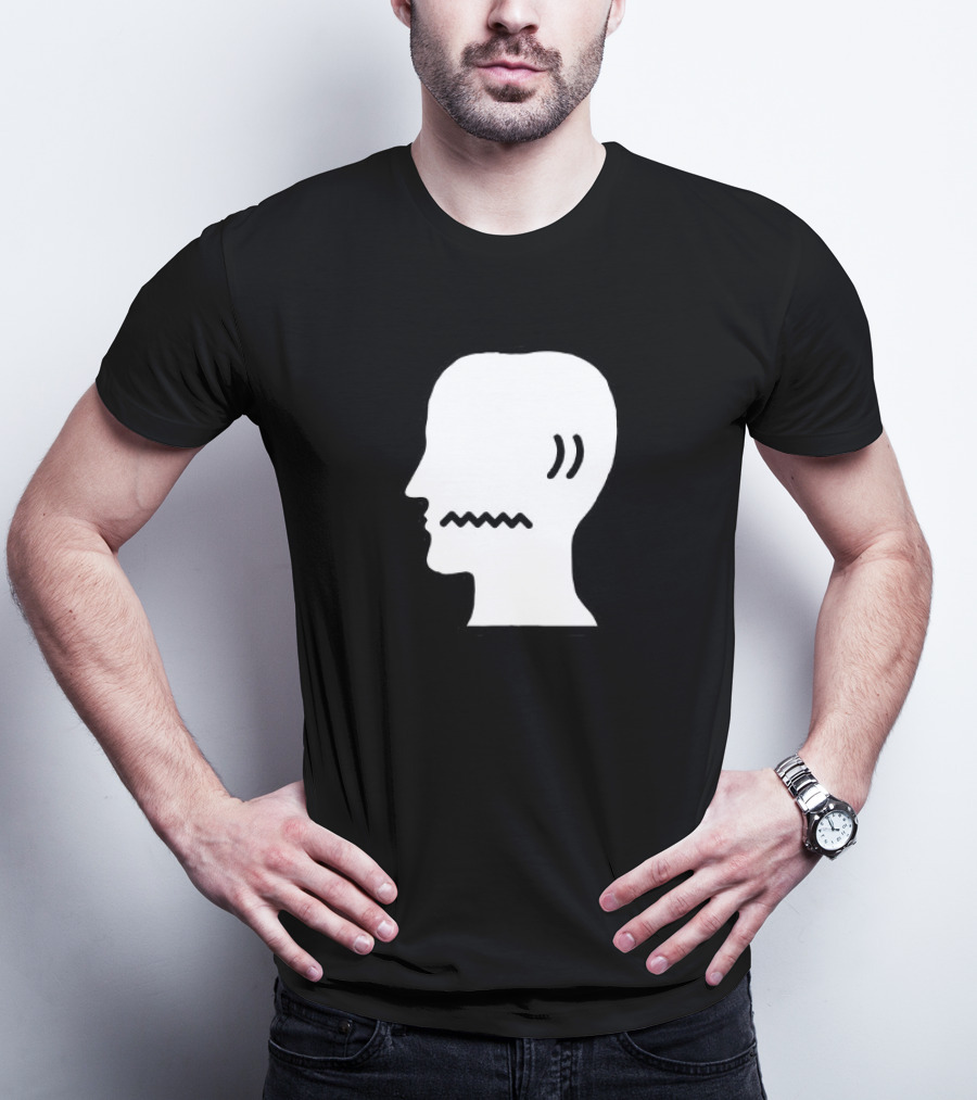 Brain Dead Head Profile Icon With Zigzag Mouth T-Shirt