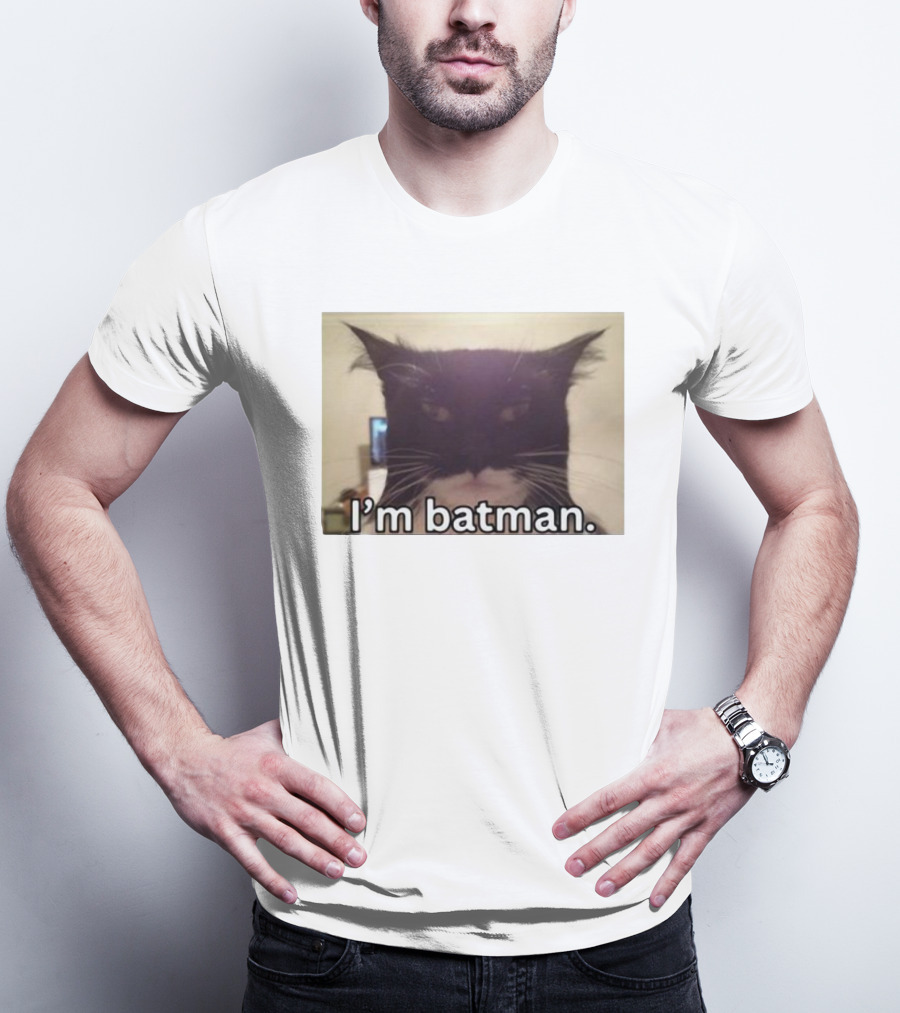 Bruh I'm Batman Cat Meme T-Shirt