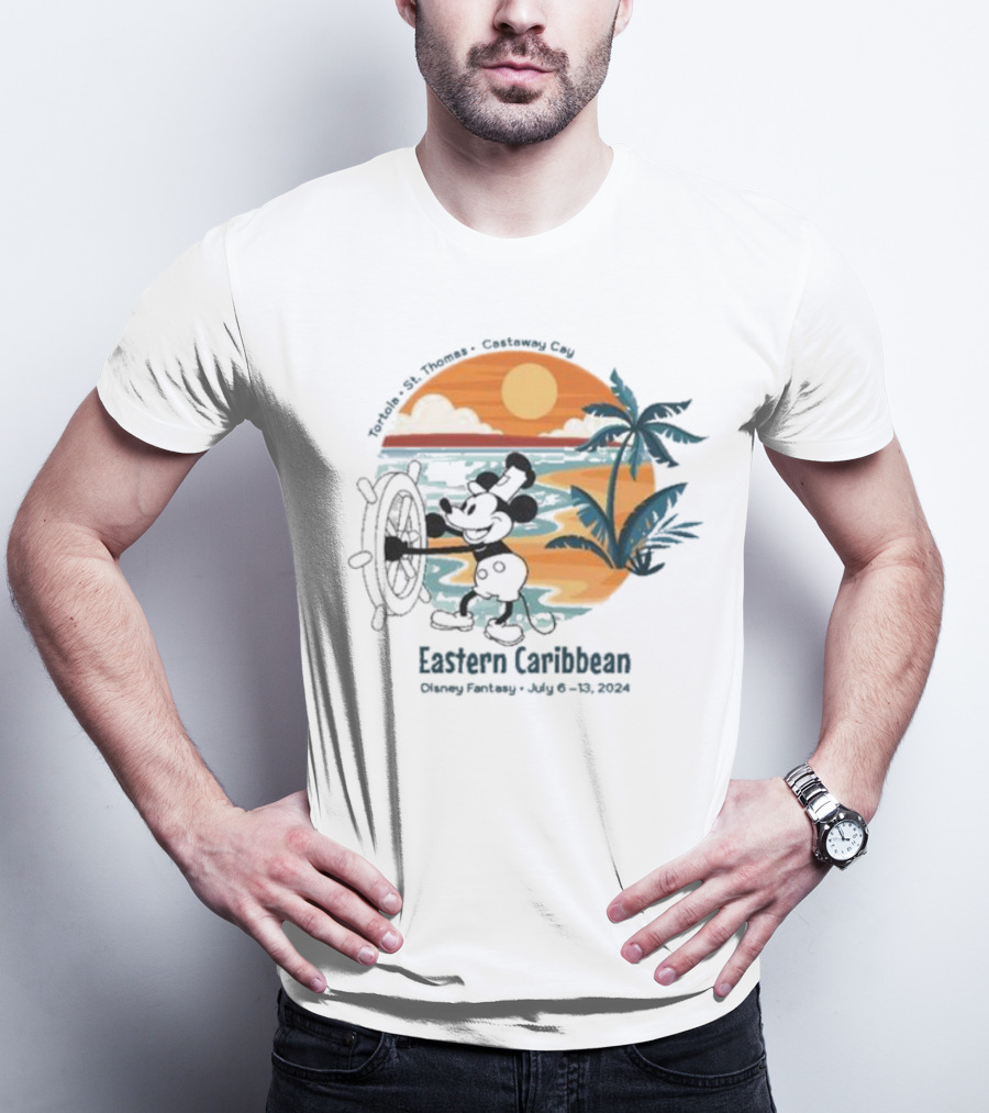 Tortola St. Thomas Castaway Cay Eastern Caribbean Disney Fantasy July 6-13 T-Shirt