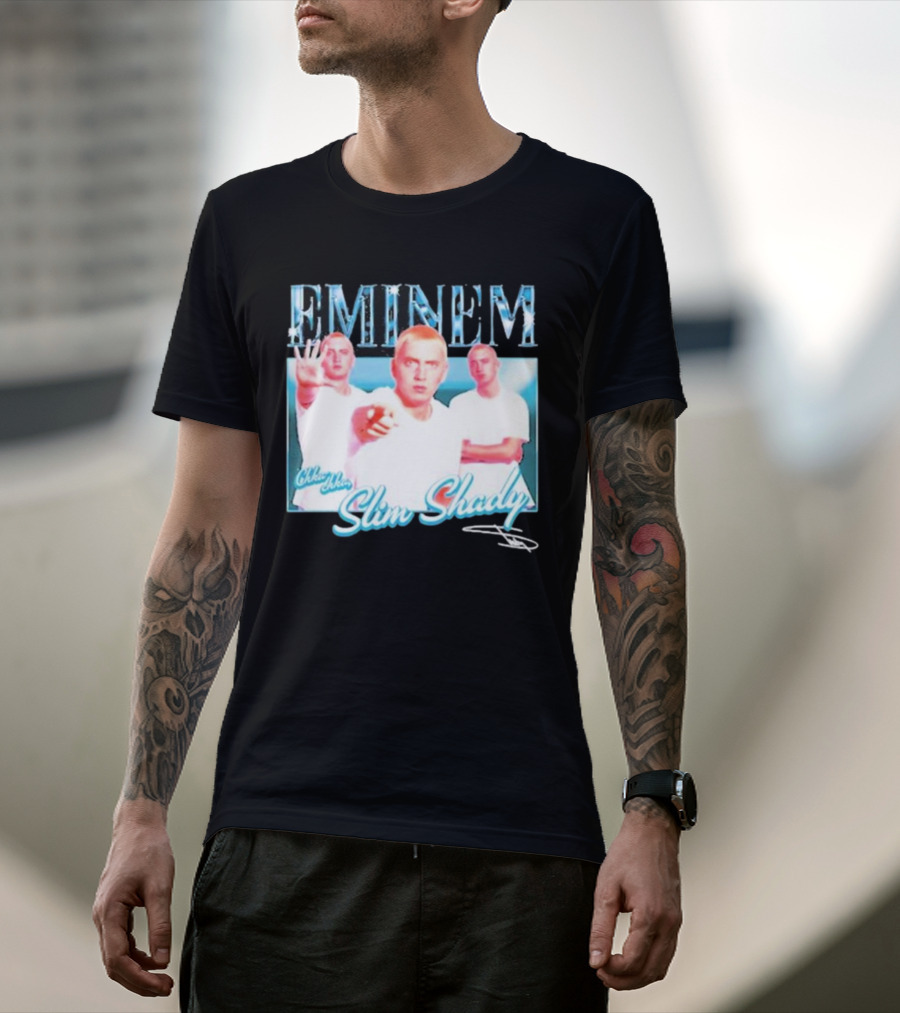 Eminem Eminem Chka Chka Slim Shady Trio Image T-Shirt