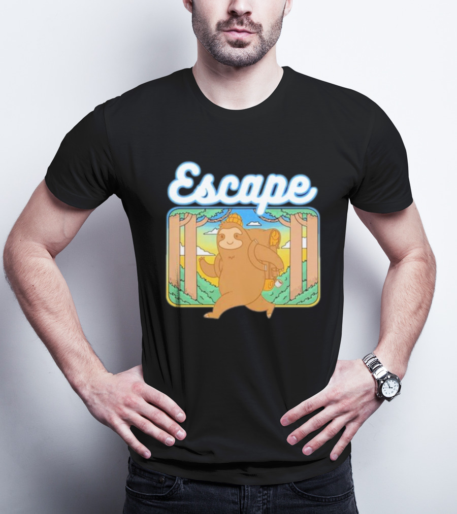 Escape The Ordinary Sloth Walking Through Nature T-Shirt