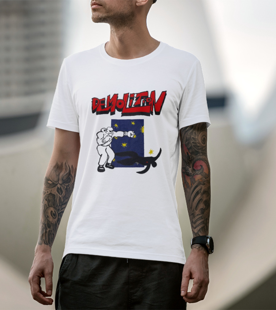Demolition Extremely Good Boxing Punch Against Starry Night Shadow T-Shirt