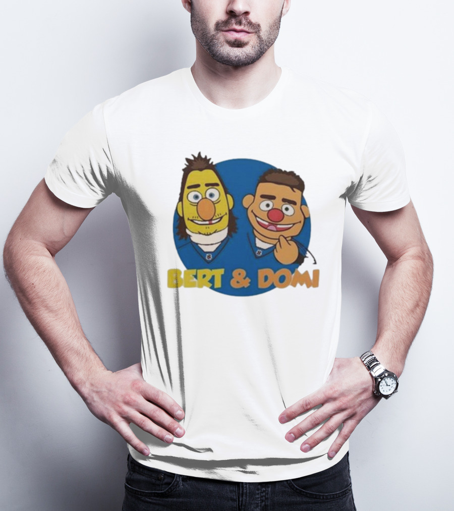 Bert And Domi Flowbuds Logo Cartoon T-Shirt