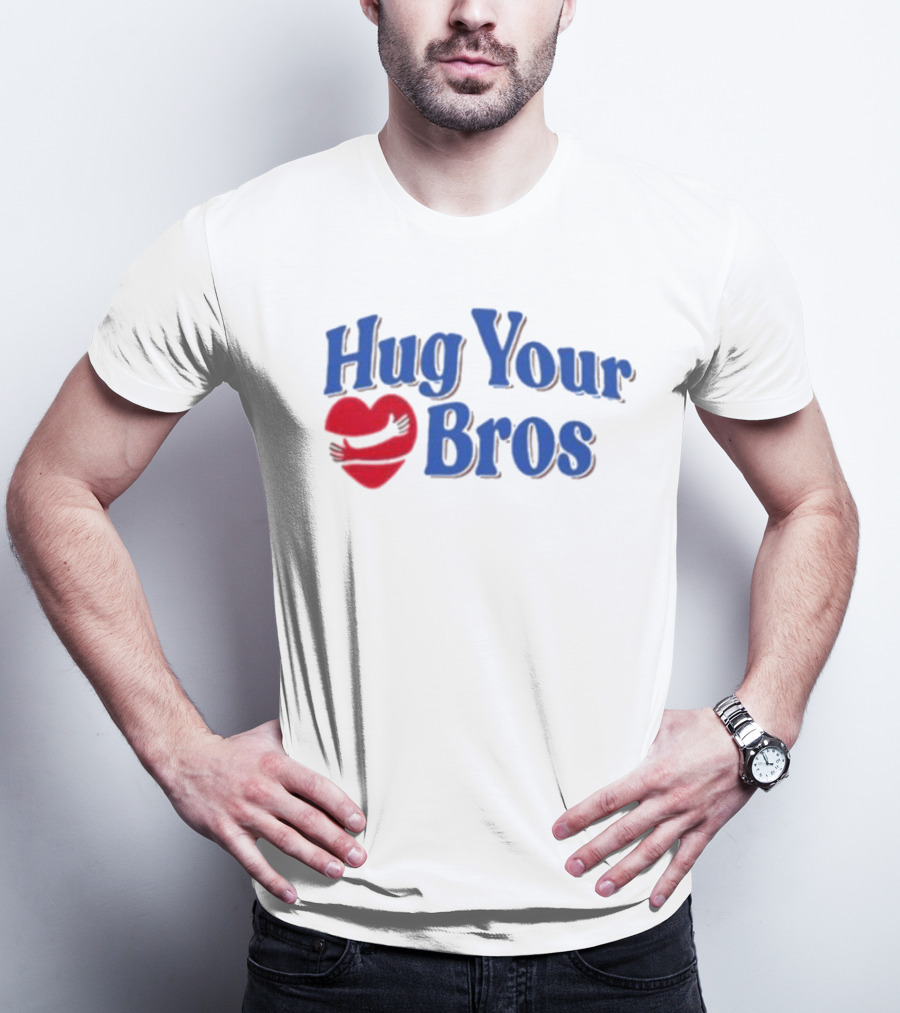 Friday Beers Hug Your Bros Heart Embrace T-Shirt